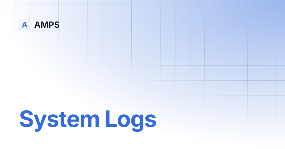 System Logs | AMPS